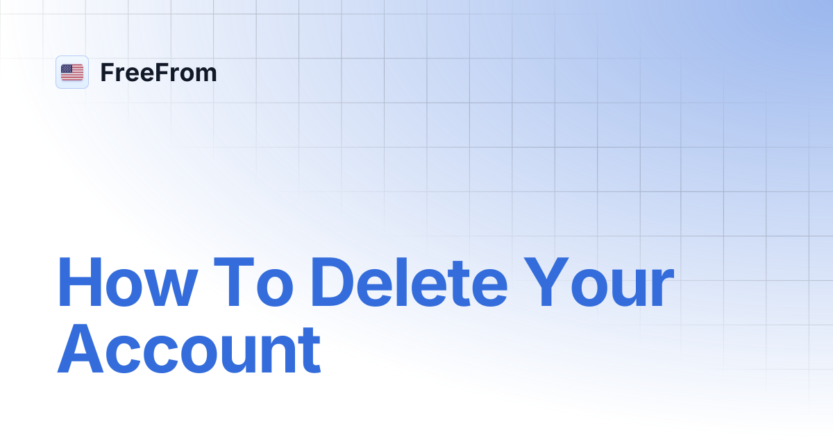 How To Delete Your Account | EN | FreeFrom